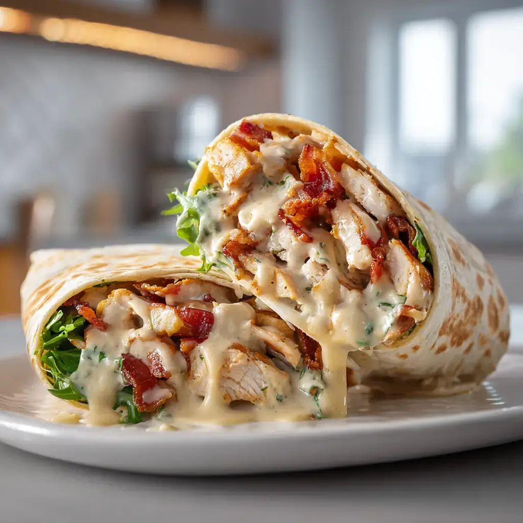 Monster Chicken Bacon Alfredo Hurricane Wraps Recipe You’ll Love