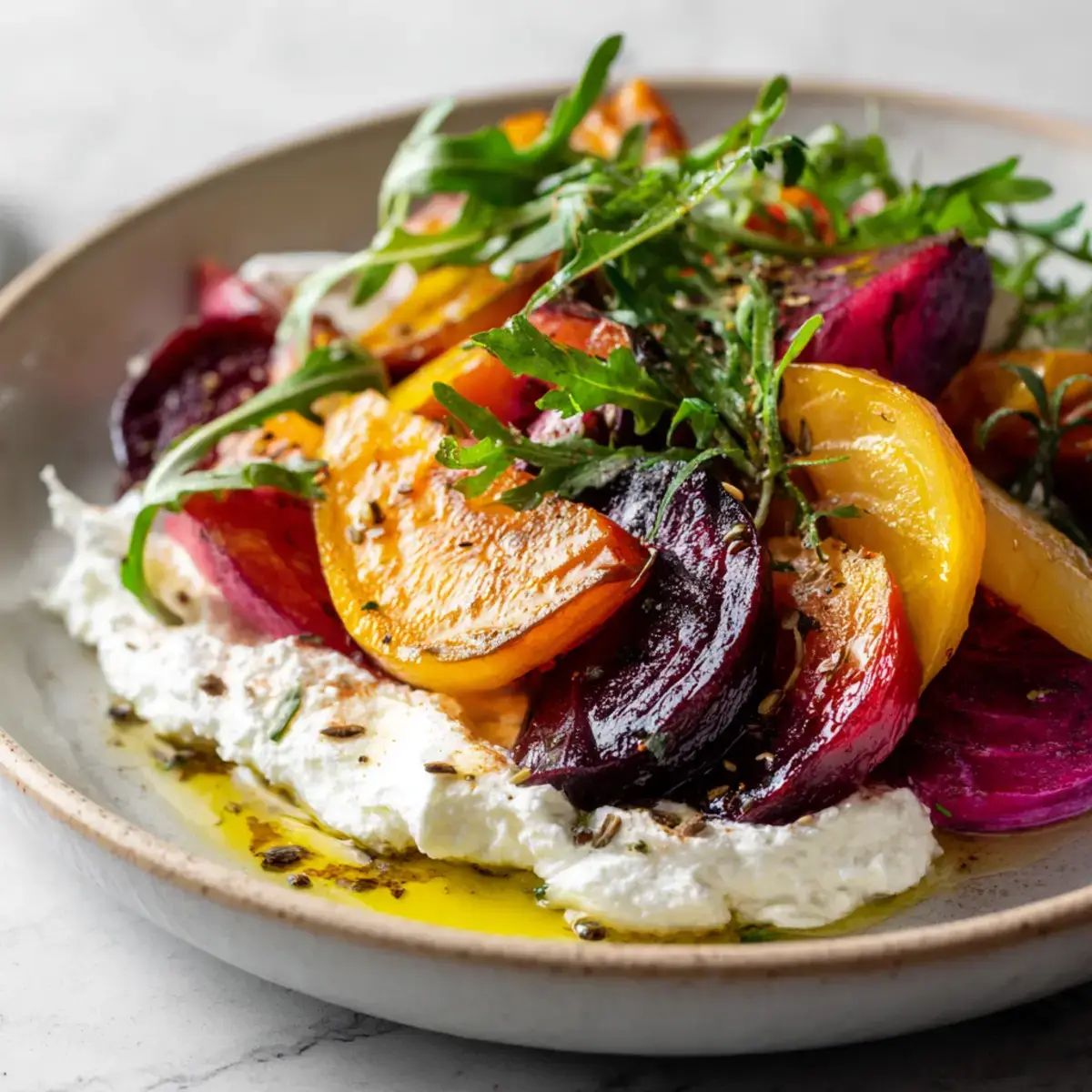 Autumn Harvest Platter Salad with Whipped Ricotta