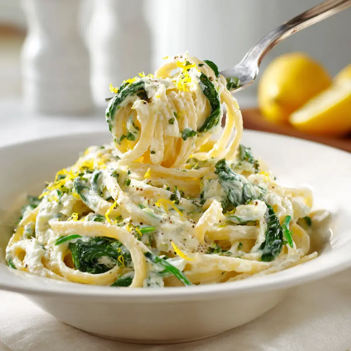 Zesty Lemon Ricotta and Spinach Pasta Recipe