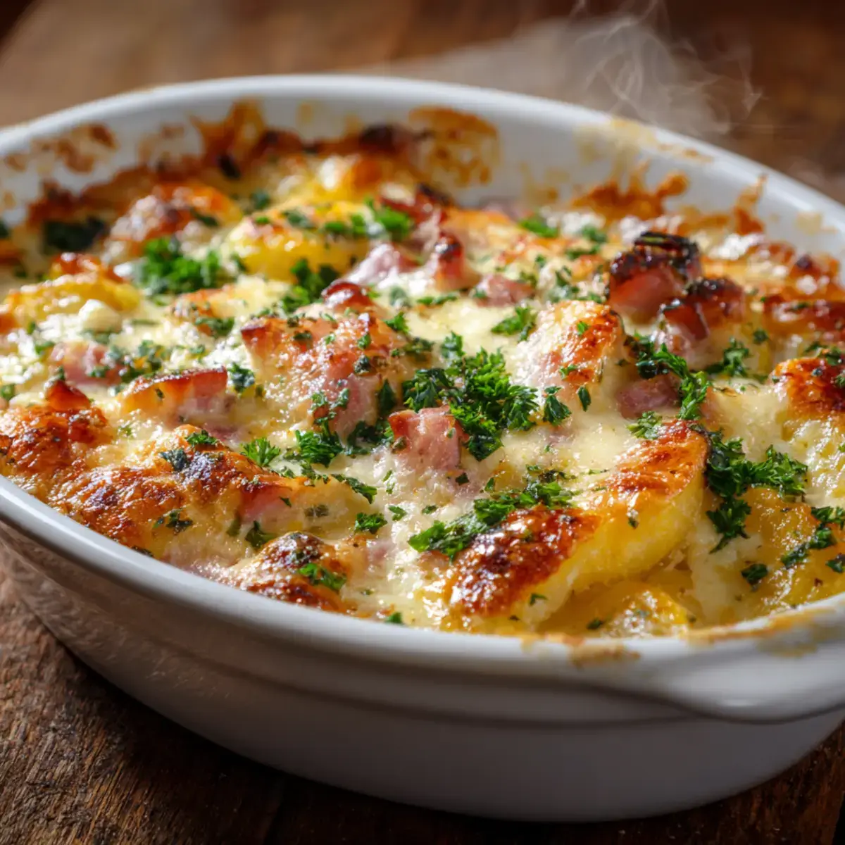 Cheesy Ham & Potato Casserole